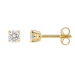 Paar Ohrstecker Firetti "Schmuck Geschenk Silber 925 Ohrschmuck Ohrringe Solit&auml;r Lab Grown", gelbgoldfarben, Ohrringe, Damen, 5mm, 0,4 SI = kleine Einschl&uuml;sse, Diamanten Silber 925 (Sterlingsilber), Diamanten, Silber 925 (Sterlingsilber), mit Brillanten