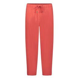 BETTY & CO Stoffhose BETTY & CO "Damen mit elastischem Bund", Damen, Gr. 36, Normalgr&ouml;&szlig;en, dunkelrot, Obermaterial: 76% Baumwolle, 20% Polyamid, 4% Elasthan, l&auml;ssig geschnitten 7/8-L&auml;nge, Hosen Stoffhose