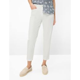 5-Pocket-Hose Brax "Style MARA S", Damen, Gr. 38K (19), Kurzgr&ouml;&szlig;en, sanftes wei&szlig;, Web, 76% Baumwolle, 21% Polyamid, 3% Elasthan, Hosen 5-Pocket-Hose