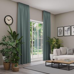 Neutex for you! Verdunkelungsvorhang NEUTEX FOR YOU "INSULA", hellsalbei, Gardinen, 245cm, Multifunktionsband, 300cm, Polyester, Uni-Dimout f&uuml;r starke Verdunklung, nach Ma&szlig;, B:300cm H:245cm