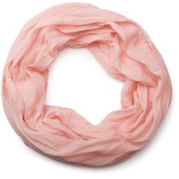 Loop styleBREAKER "Seidiger unifarbener Loop", Damen, rot (koralle, light), Obermaterial: 100% Viskose CV., Modisch, Modet&uuml;cher Loop