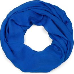 Loop styleBREAKER "Seidiger unifarbener Loop", Damen, blau (royalblau), Obermaterial: 100% Viskose CV., Modisch, Modet&uuml;cher Loop