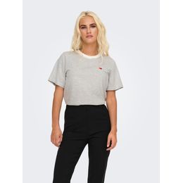 Jacqueline de Yong Kurzarmshirt JDY "JDYPISA S/S PRINT TOP JRS NOOS", Damen, Gr. XS, cloud dancer stripes, Jersey, Obermaterial: 100% Baumwolle, gestreift, regular fit normal, Rundhals, Shirts, Baumwolle, regular fit
