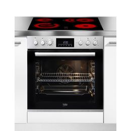 Beko Elektro-Herd-Set "BBUM12320XMPE", Energieeffizienz: A+ (A+++-D), grau (edelstahl), Herdsets, Gleichm&auml;&szlig;ige Hei&szlig;luft f&uuml;r perfekte Ergebnisse dank Aeroperfect
