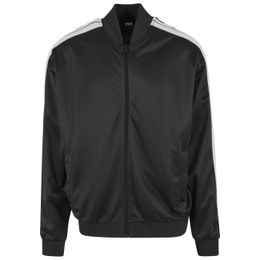 Allwetterjacke Urban Classics "Urban Classics Tennis Core Jacket", Herren, Gr. L, schwarz, 100% Polyester, mehrfarbig, normal, V-Ausschnitt, Jacken