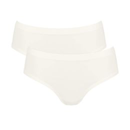 Hipster Sloggi "GO Sense", Damen, Gr. XS, wei&szlig; (silk wei&szlig;), Single Jersey, Obermaterial: 88% Modal, 12% Elasthan, k&ouml;rpernah, Unterhosen, superweicher Modalmix, flache Kanten, elastisch, nahtlos