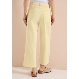 Loose-fit-Jeans Cecil, Damen, Gr. 33, L&auml;nge 26, light buttermilk gelb, Jeans, 98% Baumwolle, 2% Elasthan, unifarben, 7/8-L&auml;nge, Jeans, mit Wide Legs