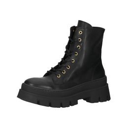 Schn&uuml;rstiefelette Steve Madden "Steve Madden Stiefelette Leder", Damen, Gr. 37, schwarz, Leder, Schuhe Schn&uuml;rstiefelette