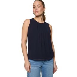 Blusentop Zero "Damen mit Rundhalsausschnitt", Damen, Gr. 34, hydrangea, Chiffon, Obermaterial: 100% Polyester. Besatz: 63% Polyacryl, 37% Polyamid. F&uuml;llung:, durchscheinend, figurumspielend normal, Rundhals, Blusen Blusentop