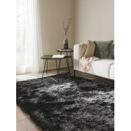 benuta Nest Hochflor Shaggyteppich Whisper Anthrazit 140x200 cm - Hochflor Teppich f&uuml;r Wohnzimmer