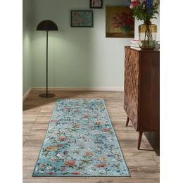 benuta Nest L&auml;ufer f&uuml;r Flur Milly Multicolor/T&uuml;rkis 80x240 cm