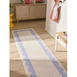 benuta Pop Kurzflor Teppich Frame Lila 70x240 cm - Moderner Kurzflor-Teppich f&uuml;r Wohnzimmer