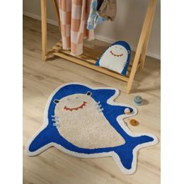 Lytte Waschbarer Kinderteppich Narius Blau 120x120 cm - Waschbarer Teppich f&uuml;r Kinderzimmer