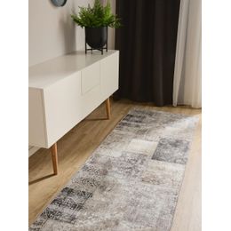 benuta Basic L&auml;ufer f&uuml;r Flur George Grau 80x240 cm