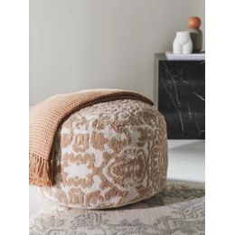 benuta Nest - Pouf Elias Beige 55x55x30 cm