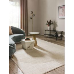 benuta Pop Kurzflor Teppich Ida Cream/Beige 80x150 cm - Moderner Kurzflor-Teppich f&uuml;r Wohnzimmer