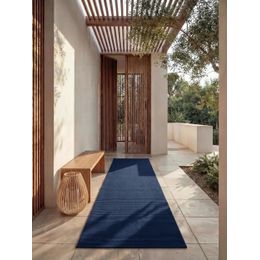 In- & Outdoor-L&auml;ufer Arvea Blau 80x250 cm - Teppich f&uuml;r Balkon, Terrasse & Garten