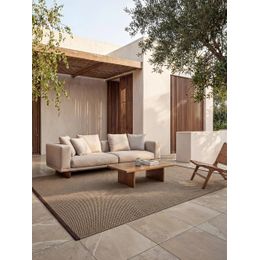 In- & Outdoor-Teppich Arvea Blau/Braun 160x230 cm - Teppich f&uuml;r Balkon, Terrasse & Garten