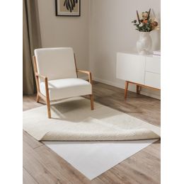 benuta Kurzflor Teppichunterlage Prima Wei&szlig; 70x140 cm - Moderner Kurzflor-Teppich f&uuml;r Wohnzimmer