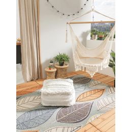 benuta Nest In- & Outdoor-Teppich Jerry Multicolor/Grau 80x150 cm - Teppich f&uuml;r Balkon, Terrasse & Garten