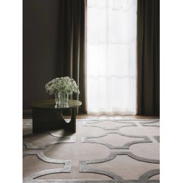 benuta Finest Kurzflor Teppich Maxim Cream/Grau 160x230 cm - Moderner Kurzflor-Teppich f&uuml;r Wohnzimmer