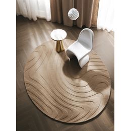 benuta Finest Wollteppich Magma Beige 160x200 cm - Naturfaserteppich aus Wolle