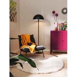 benuta Pop Hochfloorteppich Rund Ricky Cream &oslash; 80 cm rund - Moderner Kurzflor-Teppich f&uuml;r Wohnzimmer