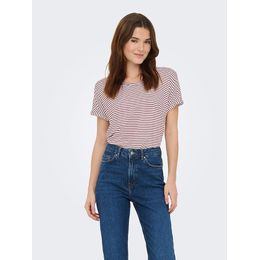 Jacqueline de Yong JDY Shirt "Sissy" in Wei&szlig;/ Bordeaux - 41% | Gr&ouml;&szlig;e XS | Damen-tops