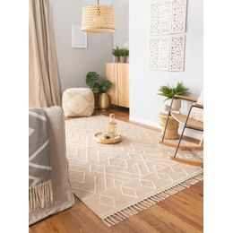 benuta Pure Baumwollteppich Sydney Beige 80x150 cm