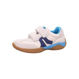 Superfit Leder-Sneakers "Storm" in Creme/ Hellblau - 49% | Gr&ouml;&szlig;e 32 | Kindersneakers