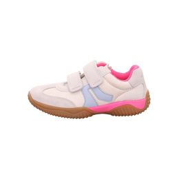 Superfit Leder-Sneakers "Storm" in Creme/ Rosa - 45% | Gr&ouml;&szlig;e 26 | Kindersneakers