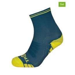 Trollkids 2er-Set: Wandersocken "Mid Cut Socks III" in Petrol - 36% | Gr&ouml;&szlig;e 27-30 | Kinder-outdoor-waesche