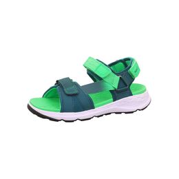 Superfit Leder-Sandalen "Criss Cross" in Gr&uuml;n - 26% | Gr&ouml;&szlig;e 33 | Kindersandalen