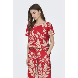 Jacqueline de Yong JDY Bluse "Troya" in Rot/ Beige - 40% | Gr&ouml;&szlig;e XL | Damen-blusen