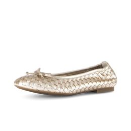 Ballerina Gabor "Eleganter Ballerina", Damen, Gr. 39, gold, Schuhe Ballerina