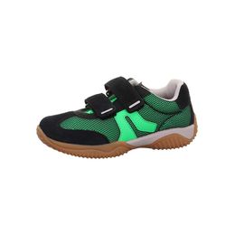 Superfit Leder-Sneakers "Storm" in Schwarz/ Gr&uuml;n - 49% | Gr&ouml;&szlig;e 37 | Kindersneakers