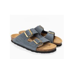 Sunbay Leder-Pantoletten "Trefle" in Grau - 61% | Gr&ouml;&szlig;e 37 | Damen-pantoletten