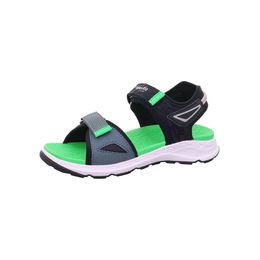 Superfit Leder-Sandalen "Criss Cross" in Gr&uuml;n/ Dunkelblau - 26% | Gr&ouml;&szlig;e 36 | Kindersandalen