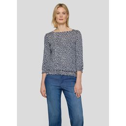 3/4-Arm-Shirt Rabe, Damen, Gr. 36, pazifik, Jersey, Obermaterial: 50% Baumwolle, 50% Viskose, bedruckt, regular fit normal, U-Boot-Ausschnitt, elastischer Bund, Shirts 3/4-Arm-Shirt, mit All-Over Print