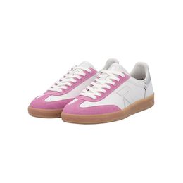 Rieker Leder-Sneakers in Wei&szlig;/ Rosa - 53% | Gr&ouml;&szlig;e 41 | Damen-sneakers