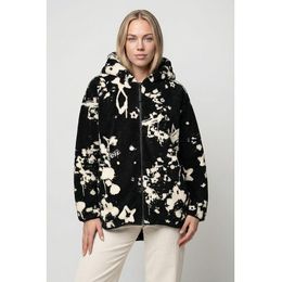 alife and kickin Teddyjacke "Jacqueline" in Schwarz/ Creme - 57% | Gr&ouml;&szlig;e L | Damenjacken
