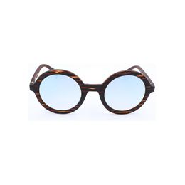Adidas Damen-Sonnenbrille in Dunkelbraun-Gelb/ Hellblau - 64% | Gr&ouml;&szlig;e 49 | Damen-brillen