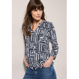 Cecil Bluse in Wei&szlig;/ Dunkelblau - 70% | Gr&ouml;&szlig;e S | Damen-blusen