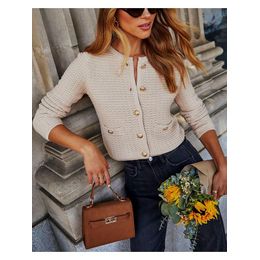 Milan Kiss Cardigan in Creme - 68% | Gr&ouml;&szlig;e S | Damen-pullover-cardigans
