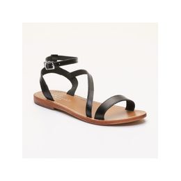 Les BAGATELLES Leder-Sandalen "Coney" in Schwarz - 36% | Gr&ouml;&szlig;e 38 | Damen-sandalen