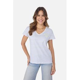 LIEBLINGSST&Uuml;CK LIEBLINGSST&Uuml;CK Shirt "Dolly" in Lila/ Wei&szlig;/ Gelb - 41% | Gr&ouml;&szlig;e M | Damen-tops