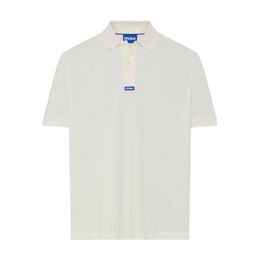 Poloshirt Hugo "Nolitos", Herren, Gr. L, open wei&szlig;121, Jersey, Obermaterial: 100% Baumwolle, unifarben, loose fit normal, Rundhals, B&uuml;ndchen, Shirts, Polokragen, Loose Fit, reine Baumwolle