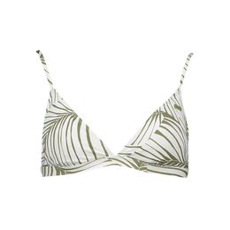 Roxy Bikini-Oberteil in Khaki/ Wei&szlig; - 56% | Gr&ouml;&szlig;e L | Damen-bademode