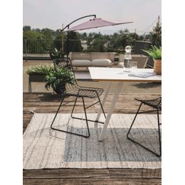 benuta Pure Kurzflor Teppich aus recyceltem Material Rene Grau 80x150 cm - Moderner Kurzflor-Teppich f&uuml;r Wohnzimmer