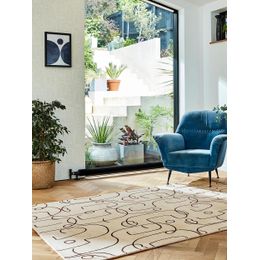 Scion Wollteppich Epsilon Ivory 200x280 cm - Naturfaserteppich aus Wolle